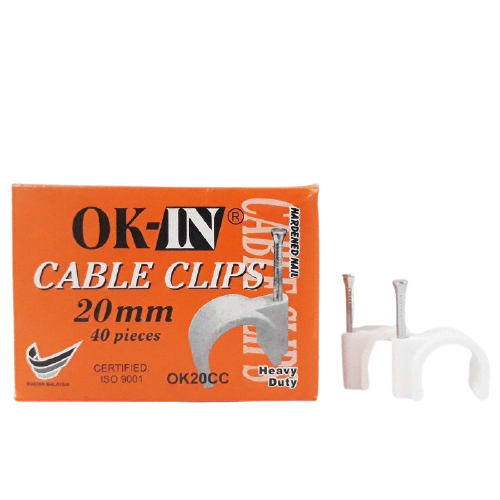 GO SHOP ONLINE | GO HARDWARE | ELECTRICAL | OK-IN | CABLE CLIPS | 20MM